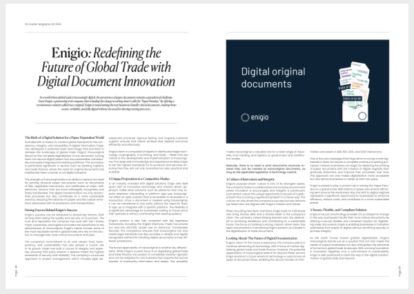 Enigio: Redefining the Future of Global Trade with Digital Document ...