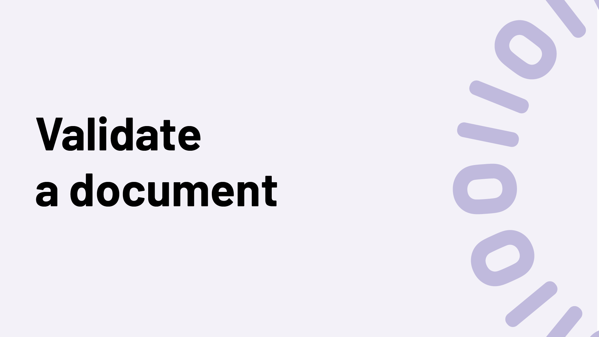 Validate a document - Enigio